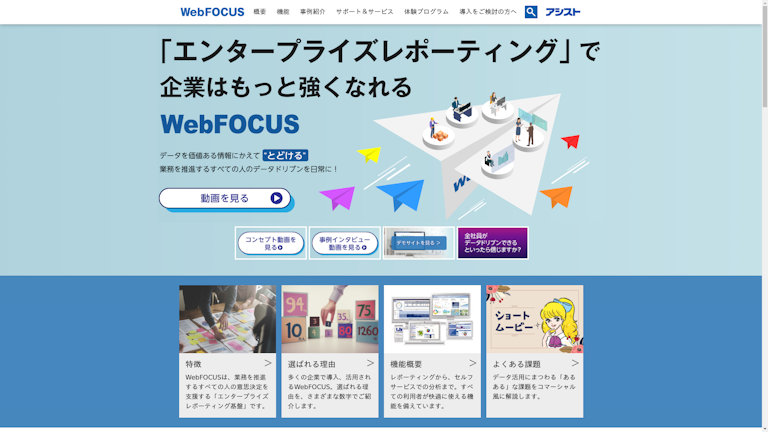 「WebFOCUS」とは？料金・特徴・導入事例などを紹介。 | O!Product